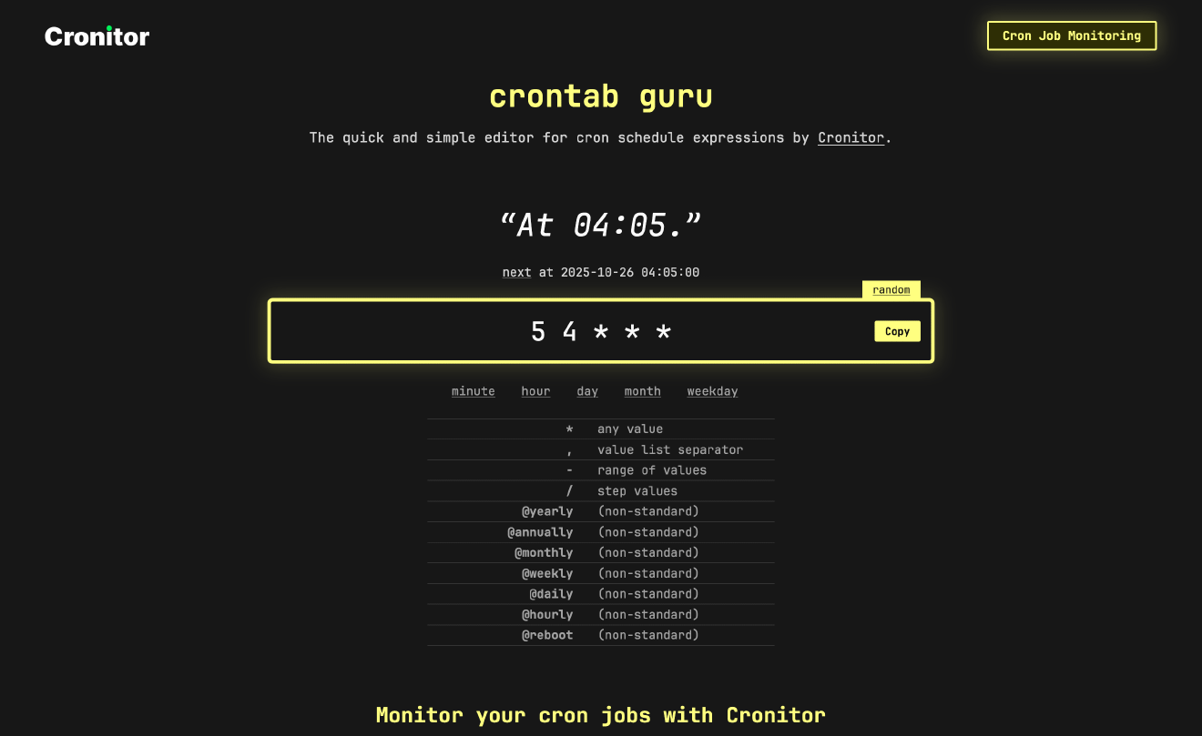 Crontab Guru · jdo.sh